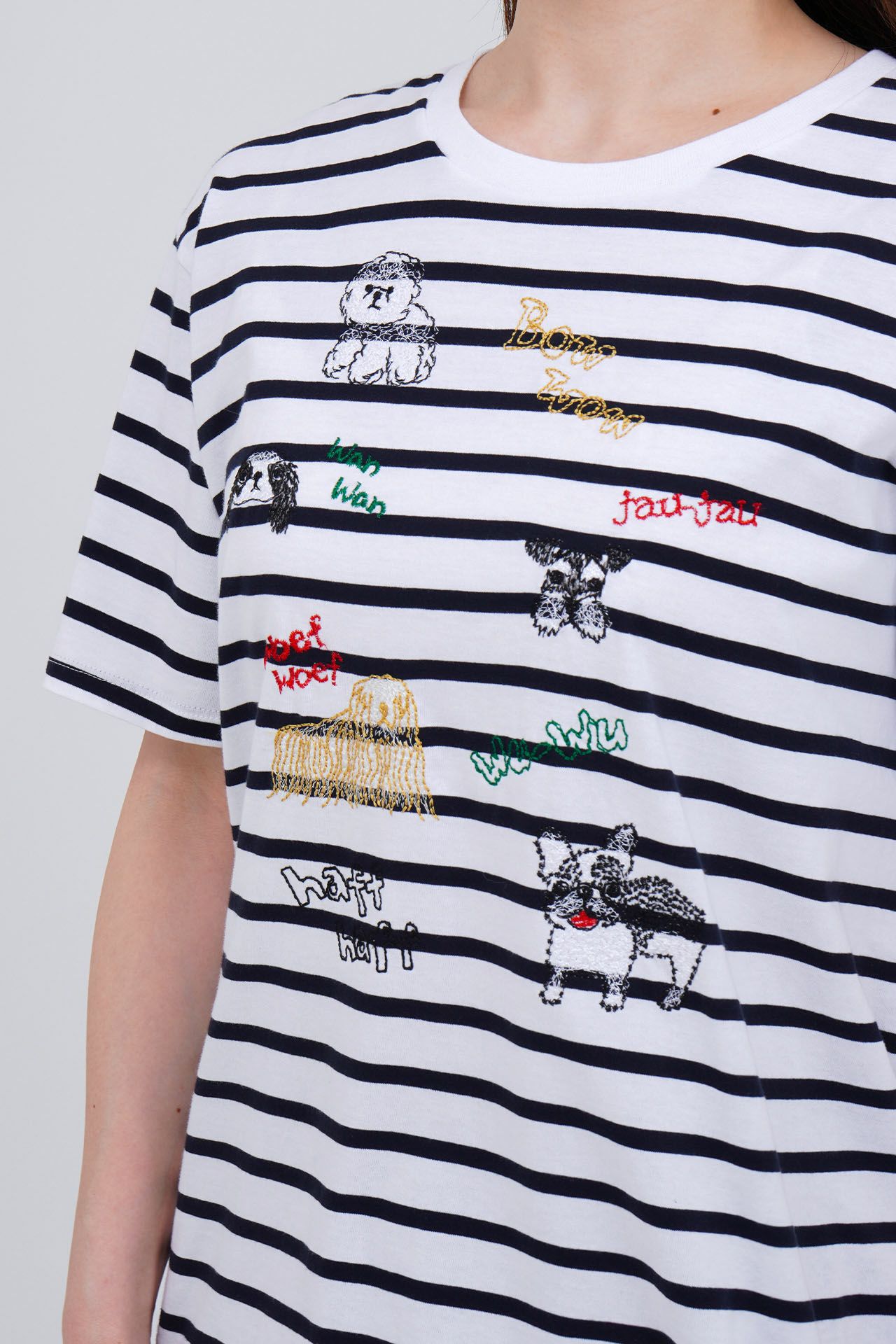 EMB rakugaki dog ボーダーS/S Tシャツ | marble SUD(マーブルシュッド)公式通販